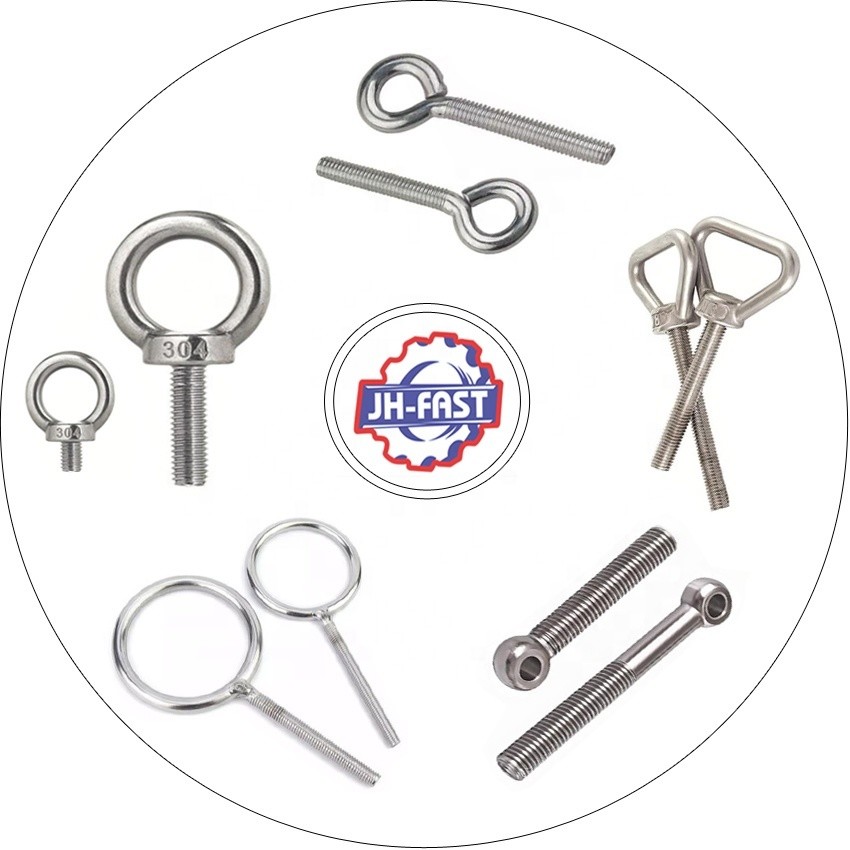 Stainless Steel Lifting Eye Bolt Custom M12 with Nut ISO Standard